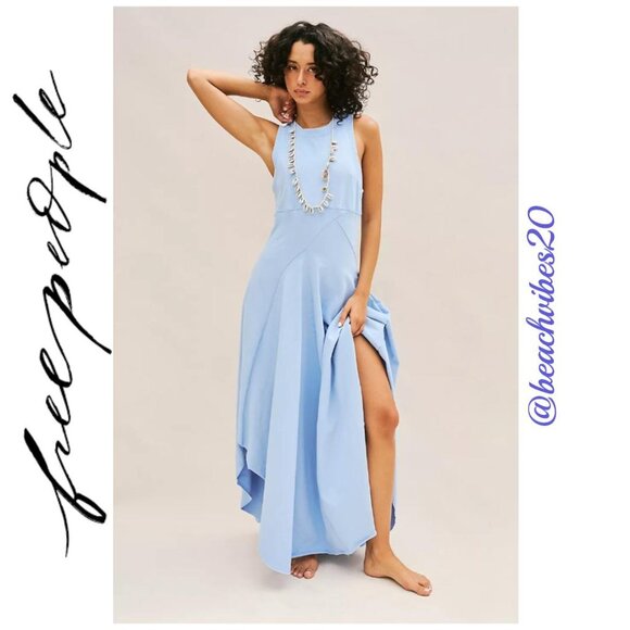 FP Beach | Dresses | Fp Beach By Free People Main Street Midi Blue ...